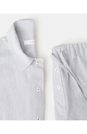 Mango Stripe Cotton Blend Pajama Pants