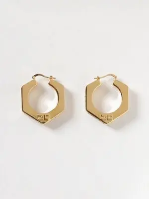 Elisabetta Franchi Goldtone Brass Hoop Earrings With Rhinestones - Gold