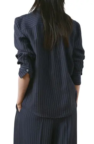 Mango Pinstripe Button-up Shirt