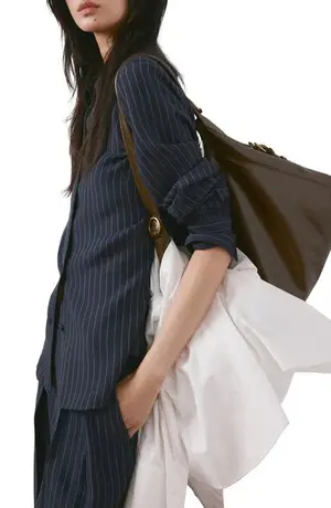 Mango Pinstripe Button-up Shirt