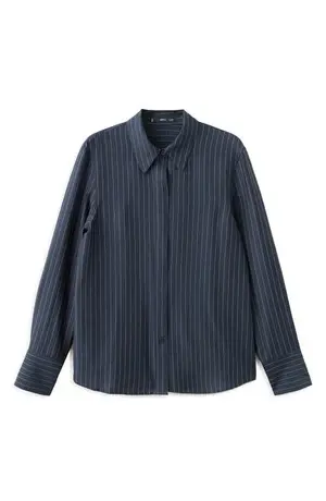 Mango Pinstripe Button-up Shirt