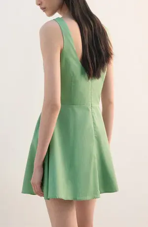 Mango Sleeveless Fit & Flare Cotton Minidress