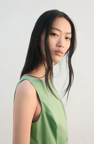 Mango Sleeveless Fit & Flare Cotton Minidress