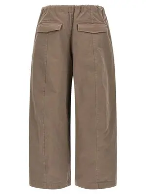 ENTIRE STUDIOS Wide Leg Cotton Trousers - Grey