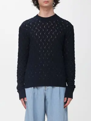 Dries Van Noten Openwork Knit Sweater - Blue
