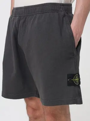 Stone Island Cotton Sports Shorts - Grey