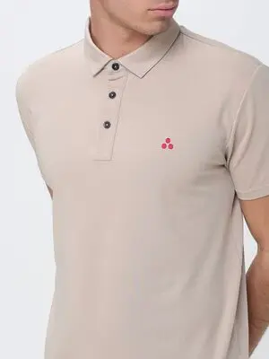 Peuterey Cotton And Silk Blend Polo Shirt - Dove Grey