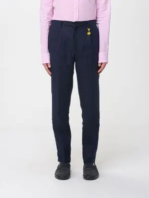 MANUEL RITZ Tailored Trousers With Drawstring Detail - Blue