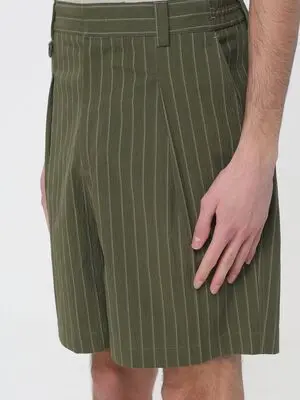 PAOLO PECORA Striped Stretch Cotton Shorts