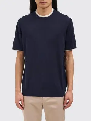 PAOLO PECORA Cotton And Silk Knit Sweater - Blue