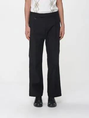 PAOLO PECORA Stretch Cotton Blend Tailored Trousers - Black