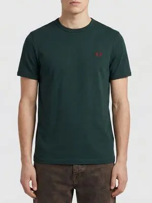 Fred Perry Cotton T-shirt With Mini Logo - Green