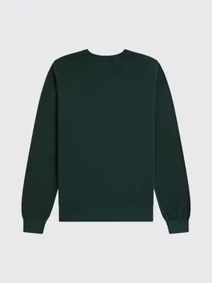 Fred Perry Crew Neck Sweater With Embroidered Logo - Navy