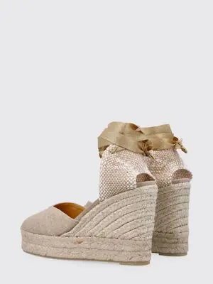 CastaÑer Chiara Canvas Espadrille Wedges - Beige