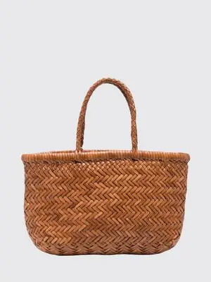 Dragon Diffusion Mini Flat Gora Woven Leather Bag - Cocoa