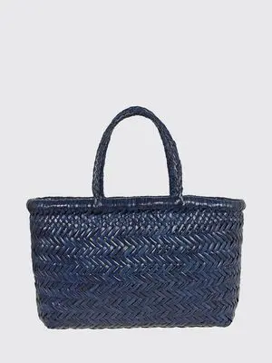 Dragon Diffusion Dragon Diffusion Woven Leather Handbag Navy
