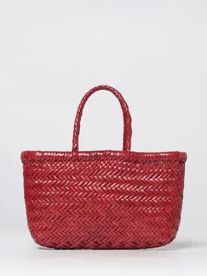 Dragon Diffusion Mini Flat Gora Woven Leather Bag - Red