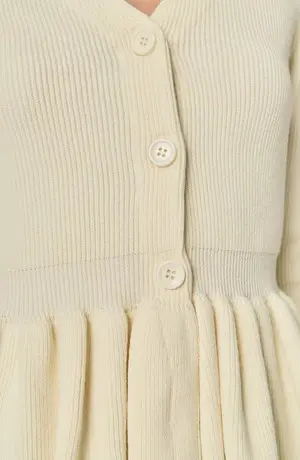 English Factory Peplum Rib Top