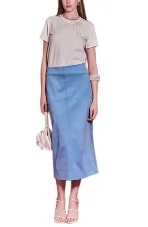 English Factory Imitation Pearl Trim Top