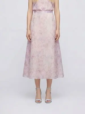 Alberta Ferretti Printed A-line Midi Skirt