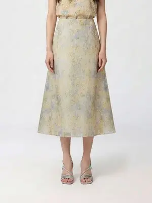 Alberta Ferretti Floral Printed Skirt - Yellow