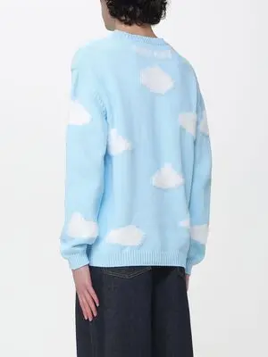 Moschino Cloud Embroidered Cotton Blend Sweater