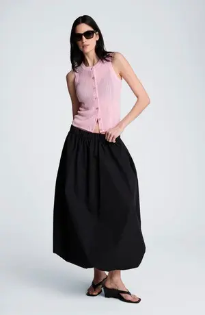 KENNETH COLE Bubble Hem Midi Skirt