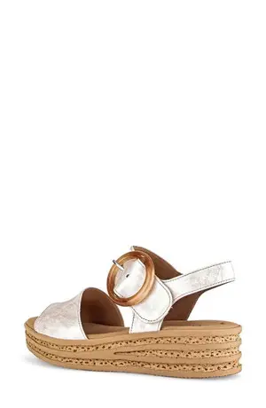 Gabor Ankle Strap Platform Wedge Sandal