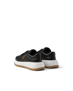 Prada Prax 01 Leather Sneakers - Black
