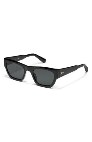 Quay 54mm Square Sunglasses - Black/smoke