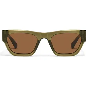 Quay 54mm Square Sunglasses Olive/brown