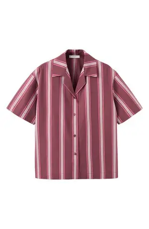 Mango Stripe Short Sleeve Cotton Pajama Top