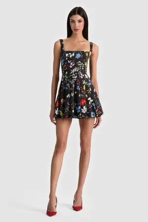 Alice + Olivia Veda Mini Dress - Black