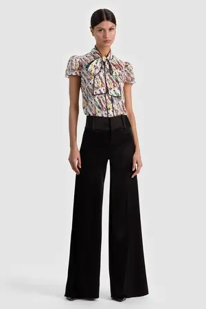 Alice + Olivia Jeannie Staceface Silk Blouse