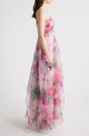 Eliza J Floral Print Ballgown