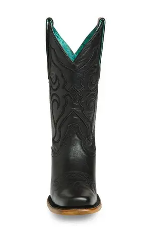 CORRAL Embroidered Western Boots - Black