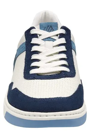 Johnston & Murphy Dawson Sneaker - White Full Grain/blue/navy