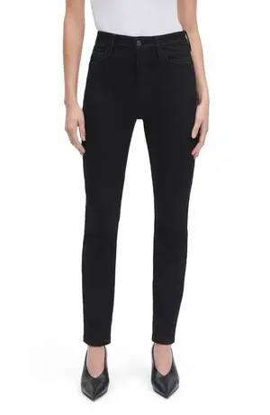 FAVORITE DAUGHTER The Sara Superhigh Waist Ankle Skinny Jeans - Onyx