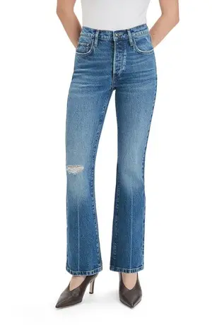 Women's Ripped Bootcut Jeans