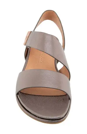 Gentle Souls Lottie Slingback Sandal - Dark Pewter Leather