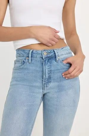 Good American High Rise Kick Flare Jeans - Indigo1215