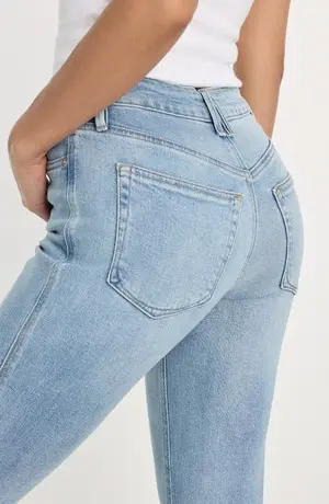Good American High Rise Kick Flare Jeans - Indigo1215