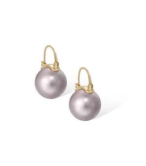 RETRO CHIC Pearl Drop Earrings - Pink