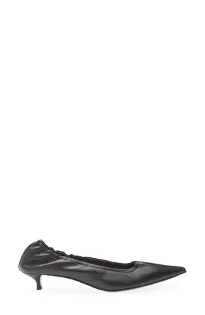 ATP ATELIER Valfurva Pointed-toe Kitten Heel Pumps - Black
