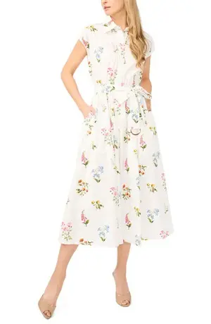 Ted Baker London Riley Drop Shoulder Cotton Shirt Dress - Vanilla Ice