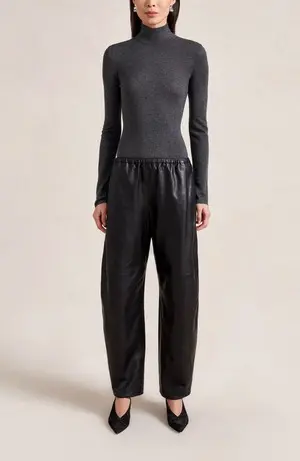LA LIGNE Leather Barrel Colby Pant