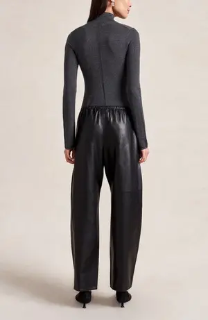 LA LIGNE Leather Barrel Colby Pant