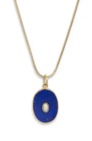 CHILD OF WILD Lunaris Lapis And Opal Pendant Necklace - Gold