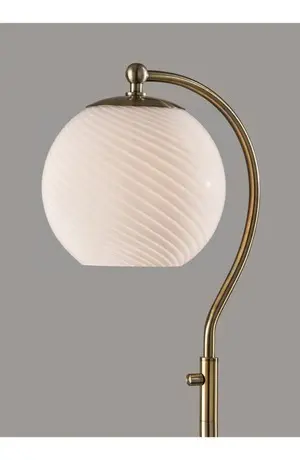 ADESSO Swirl Antiqued Brass Floor Lamp