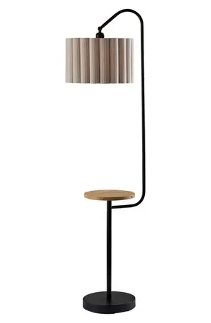 ADESSO Caldwell Shelf Floor Lamp - Black
